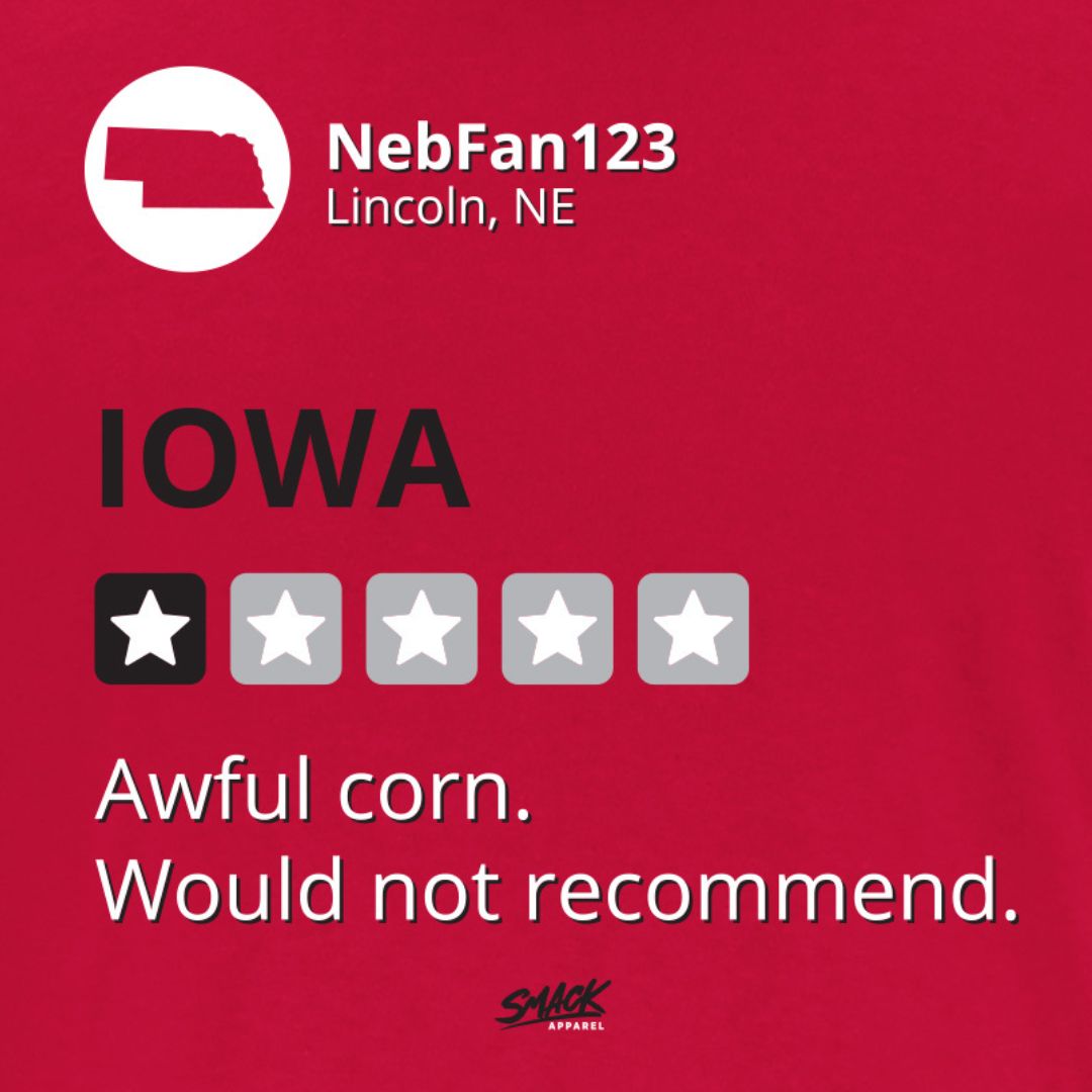 Awful Corn (Anti-Iowa) T-Shirt for Nebraska College Fans (SM-5XL ...