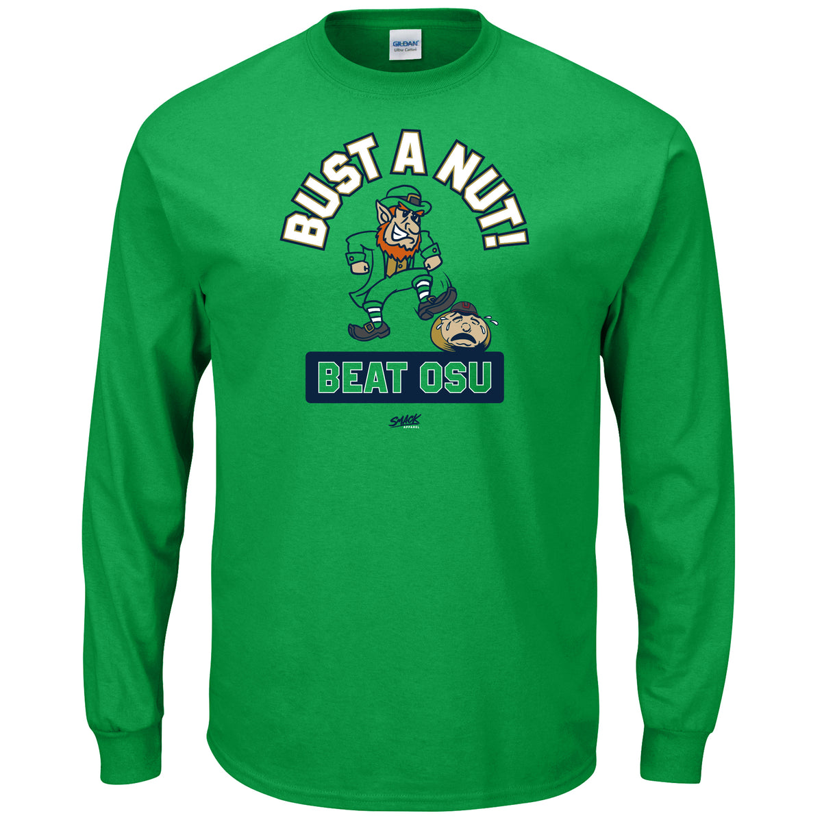 Bust a Nut! Beat OSU T-Shirt for Notre Dame College Fans – Smack Apparel