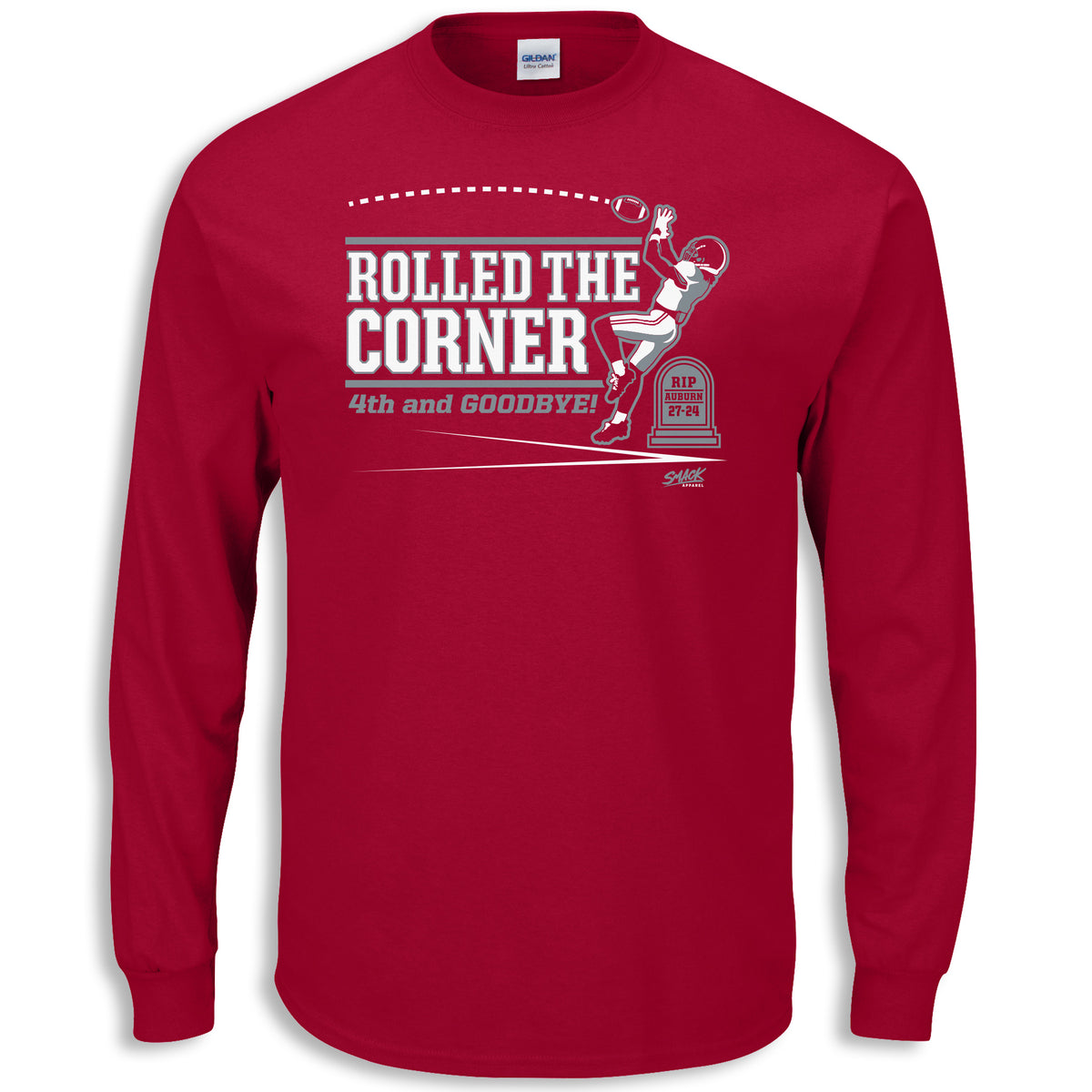 Rolled the Corner T-Shirt (anti-Auburn) for Alabama College Fans (SM-5 ...