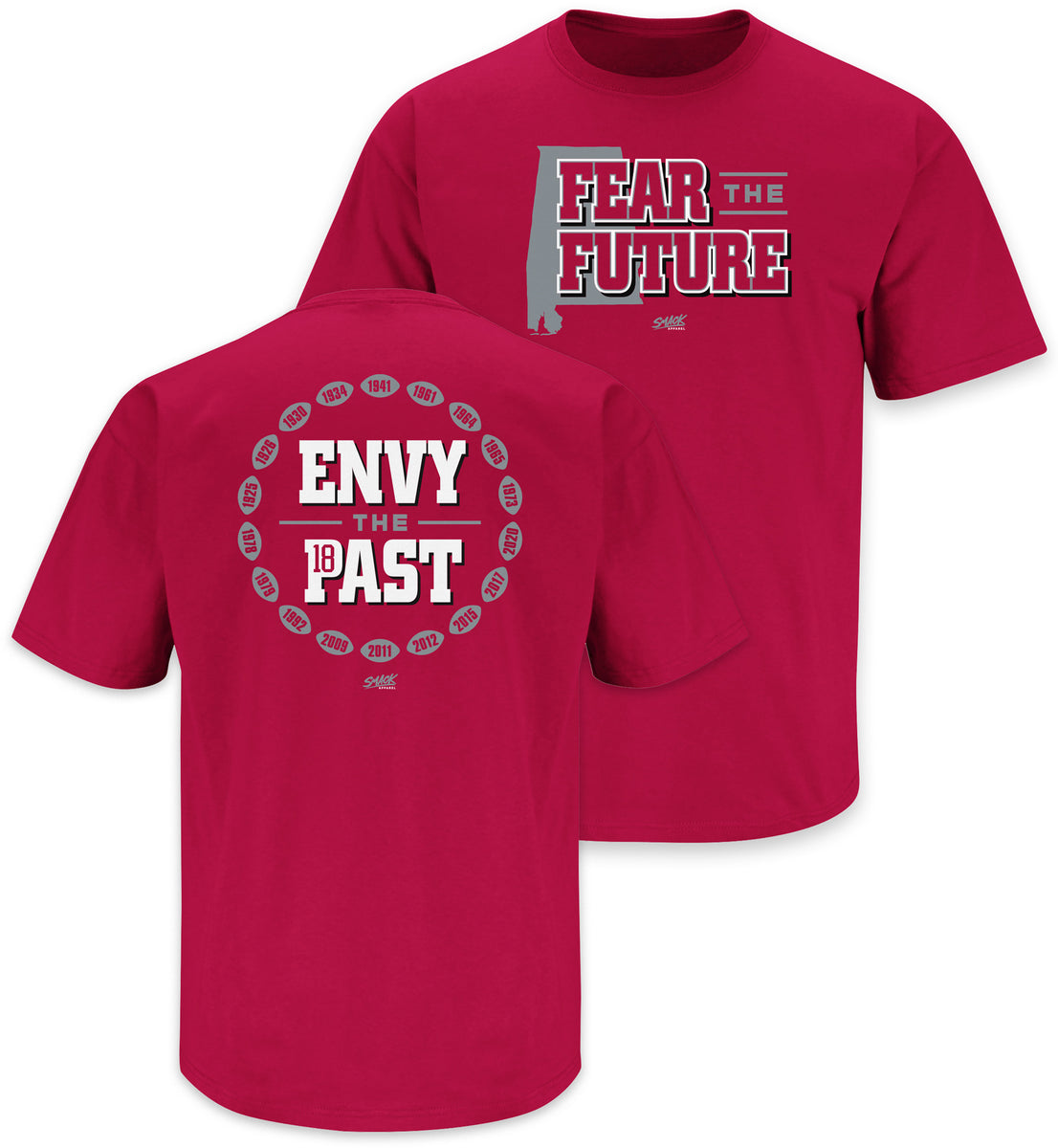 Fear The Future - Envy The Past T-Shirt for Alabama College Fans (SM-5 ...